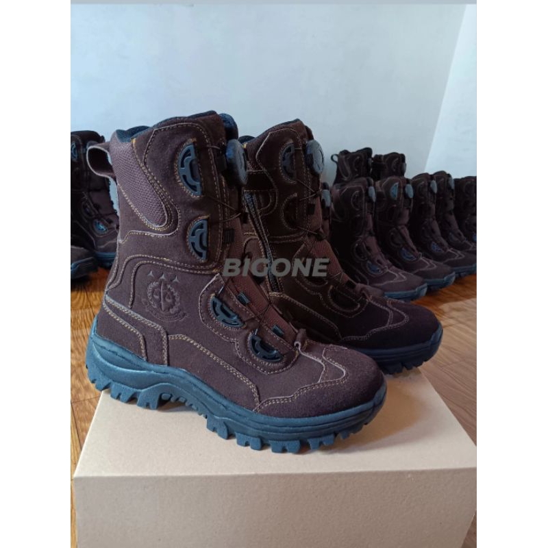 Jual Sepatu PDL Kejaksaan Tali Putar Coklat BIGONE ARMY BOOTS Sepatu ...