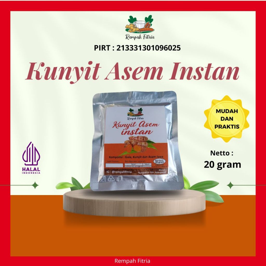 Jual Minuman Jamu Tradisional Kunyit Kunir Asam Asem Jawa Empon Instan ...
