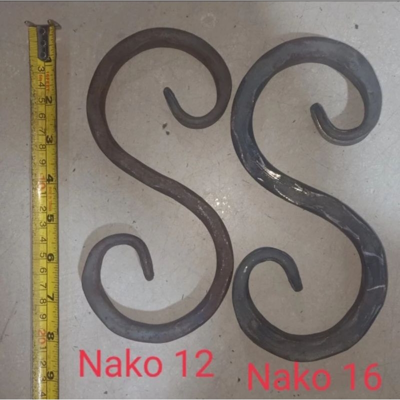 Jual Ornamen Pagar Besi Tekukan Nako Letter S 20 cm Nako 12 dan Nako 16 ...