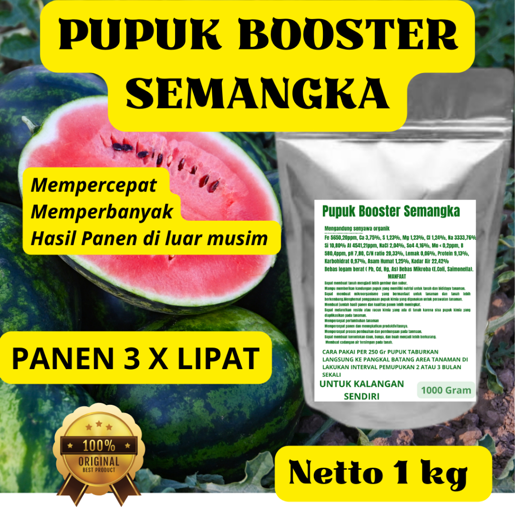 Jual Pupuk Booster Pelebat Buah dan Anti Rontok /Pupuk Buah Semangka Agar Cepat Berbuah Lebat ...