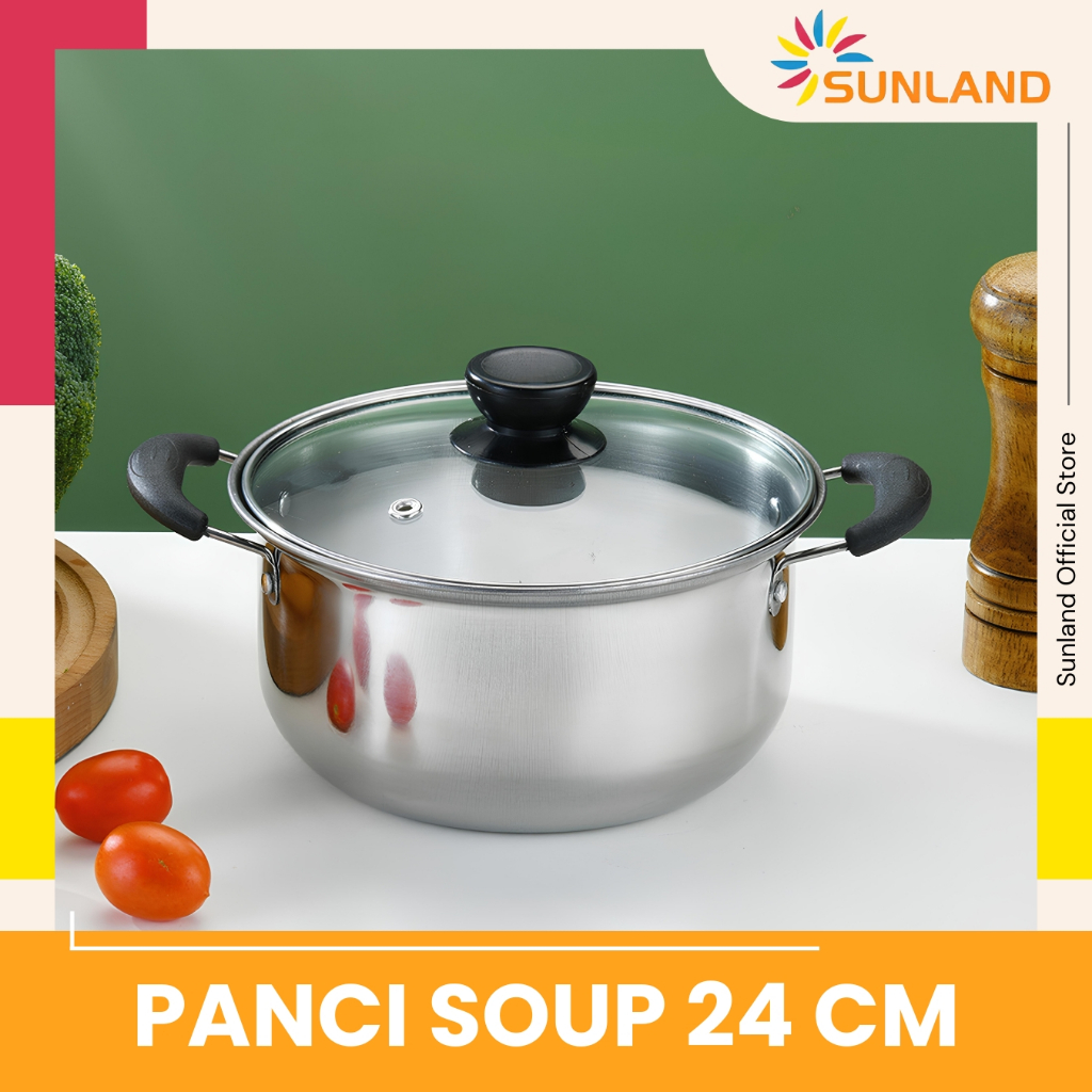 Jual SUNLAND Panci Susu Milk Pot Stainless Steel Tutup Kaca Multifungsi ...