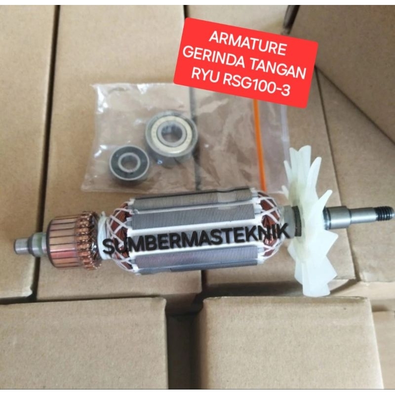Jual ANGKER RYU RSG100-3 ARMATURE ROTOR MESIN GURINDA RYU RSG 100-3 ...