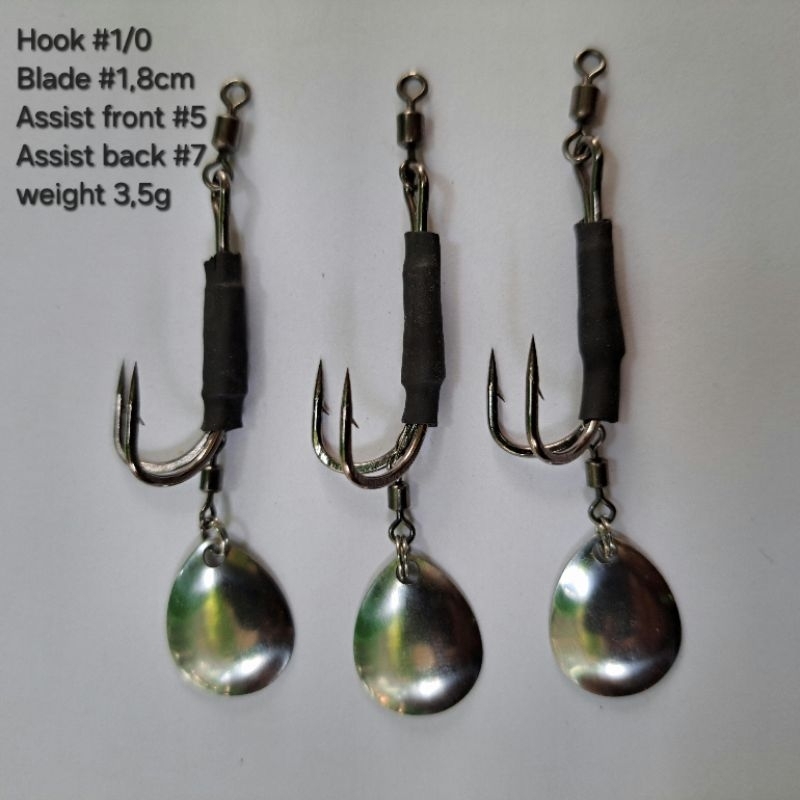 Jual Double Hook #1/0 komplit tinggal pakai untuk soft frog harga satuan | Shopee Indonesia