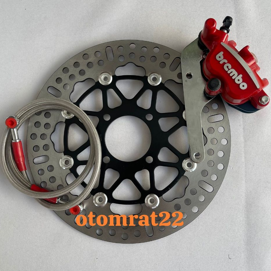 Jual KALIPER SAMURAI 2PISTON BRCMBO + PIRINGAN DISC CAKRAM 260MM PLUS BREKET 1PAKET PNP BEAT ...