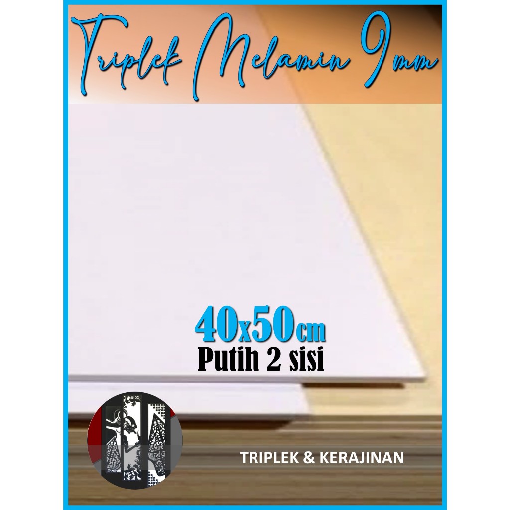 Jual Triplek Melamin Putih 9mm 40x50 cm (2 Muka | Doff-Glossy) 9 mm 40 ...