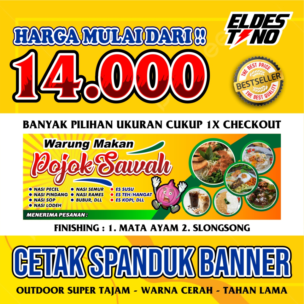 Jual Cetak Spanduk Custom 1 Hari Jadi ( GRATIS DESAIN ) bahan Flexi 280Gram, Banner/Baligho ...