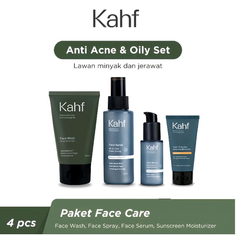 Jual anti acne and oily set kahf | Shopee Indonesia