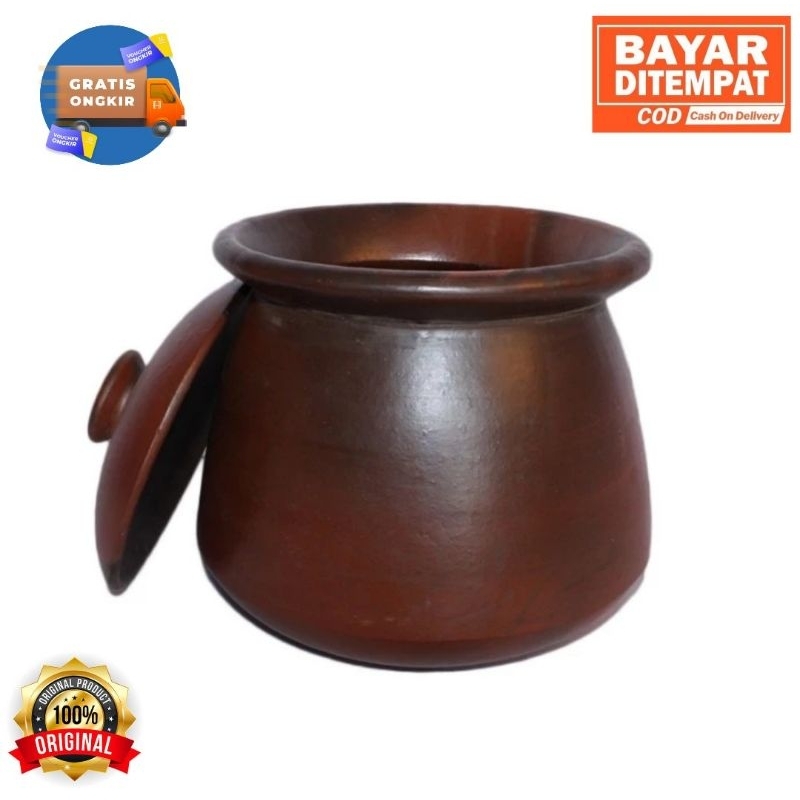 Jual KWALI TANAH LIAT KWALI 7-10 LITER KUALI SOTO KUALI AIR KUWALI ...