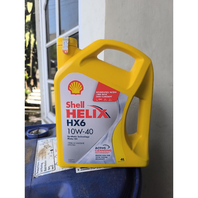 Jual OLI MOBIL SHELL HX6 4L SAE 10W-40 UNTUk BENSIN DAN SOLAR MOBIL ...
