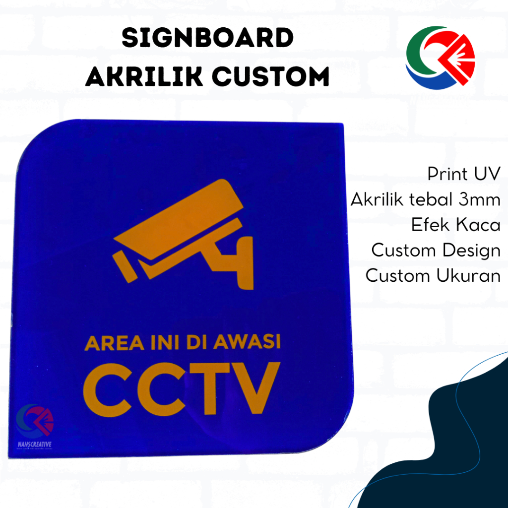Jual SIGNBOARD Papan Penanda CCTV Custom | Shopee Indonesia