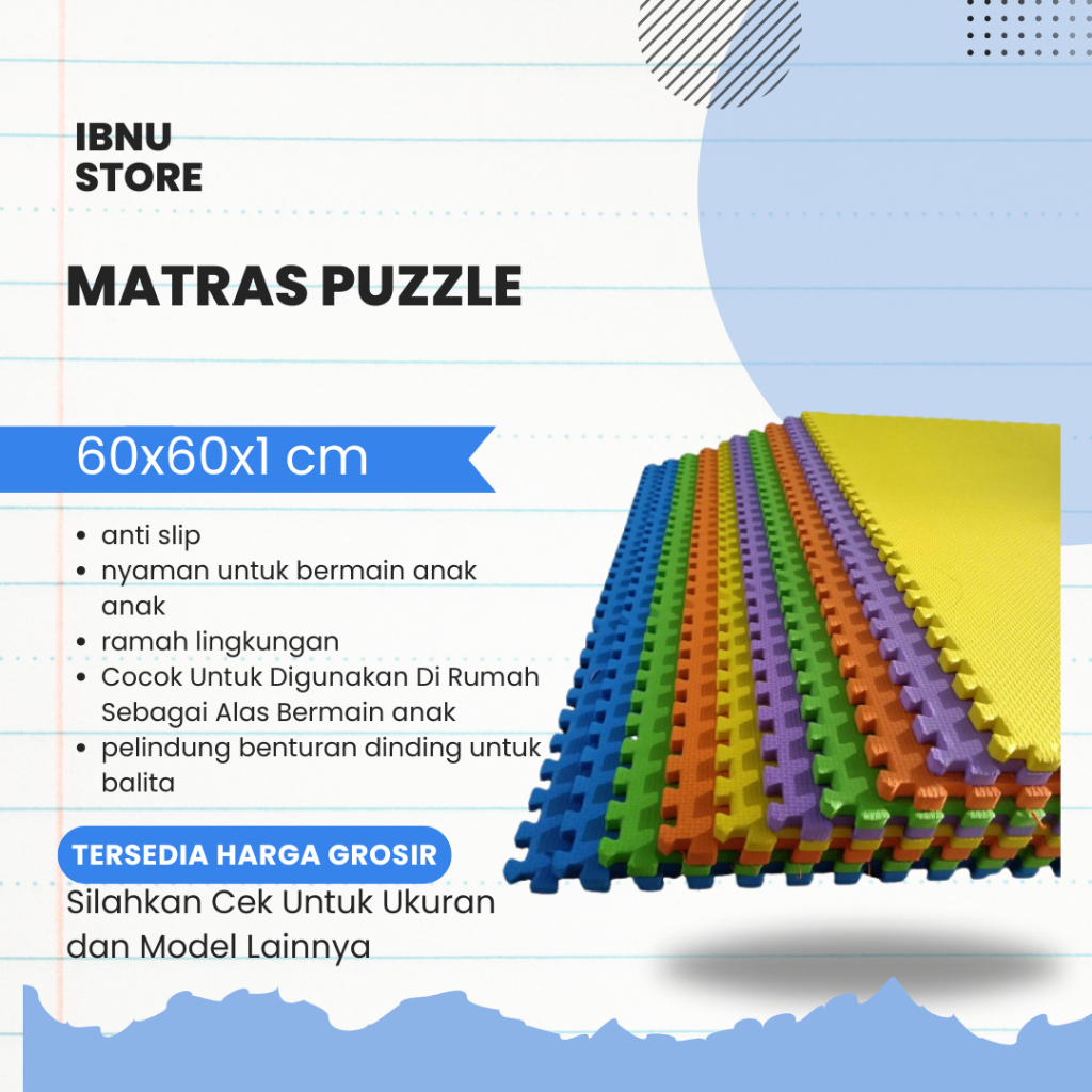 Jual Karpet Eva Matras Polos / Alas Bermain Anak / Puzzle Mat 60x60 ...