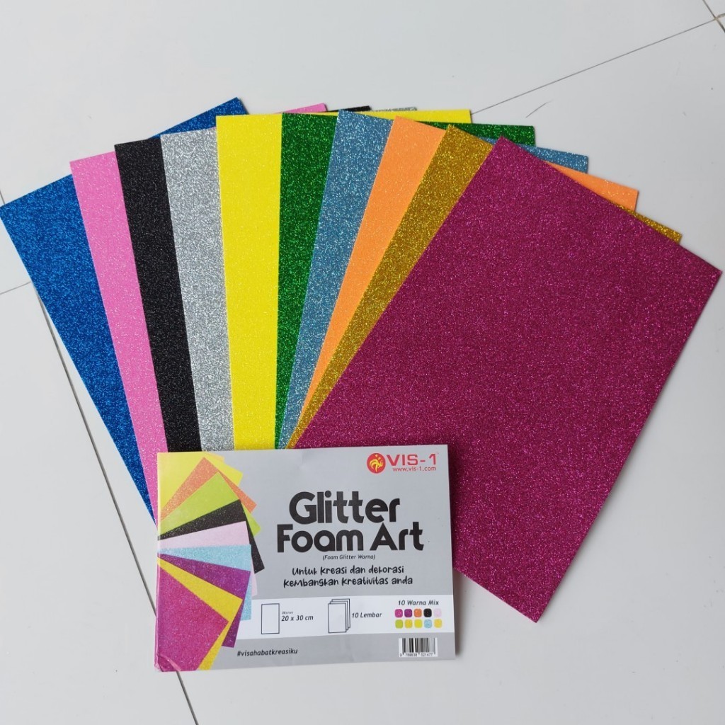 Jual Eva Foam Glitter Busa Gliter Kertas Gliter Glitter Foam Art Spons ...