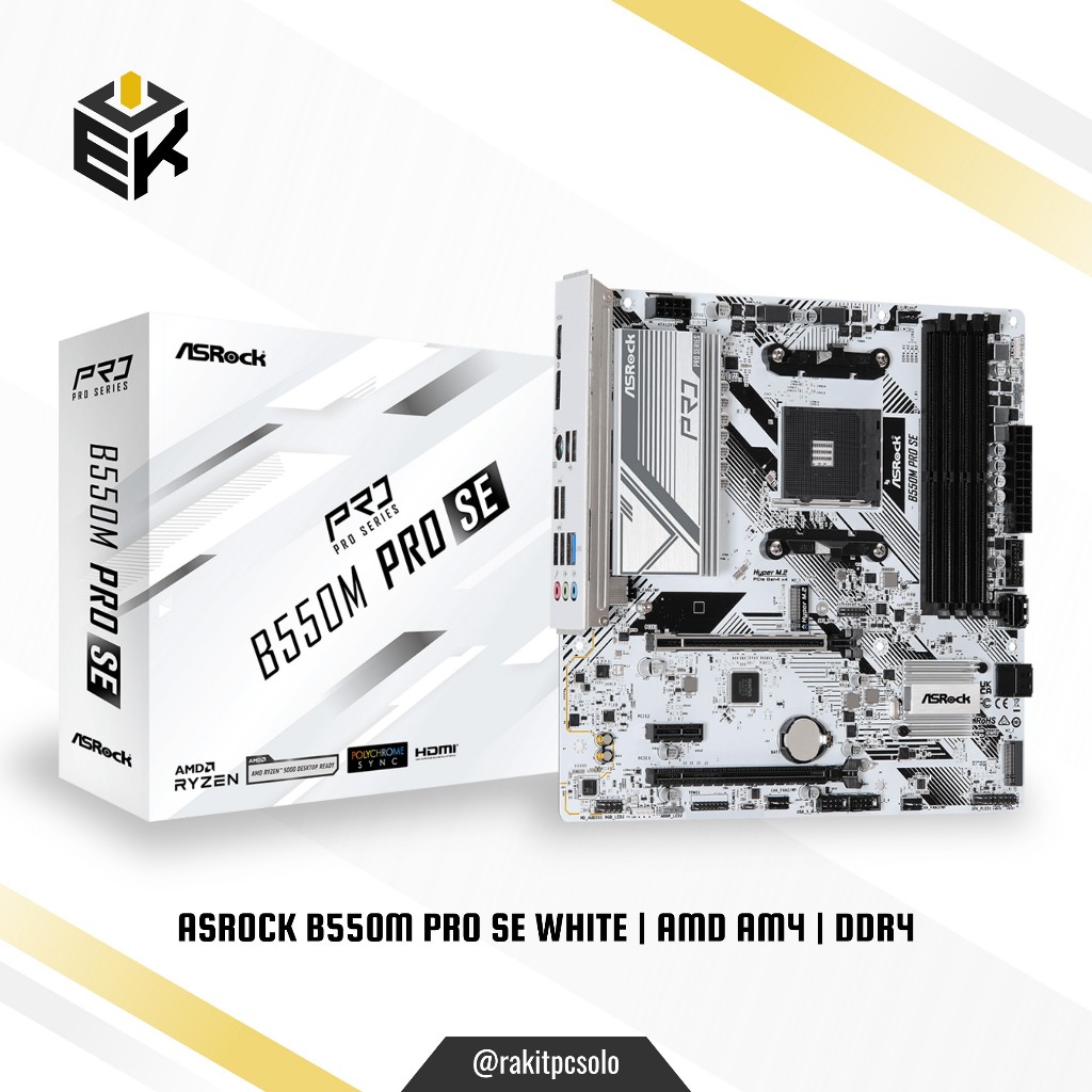 Jual ASROCK B550M PRO SE (Socket AM4, B550) Motherboard AMD | Shopee ...