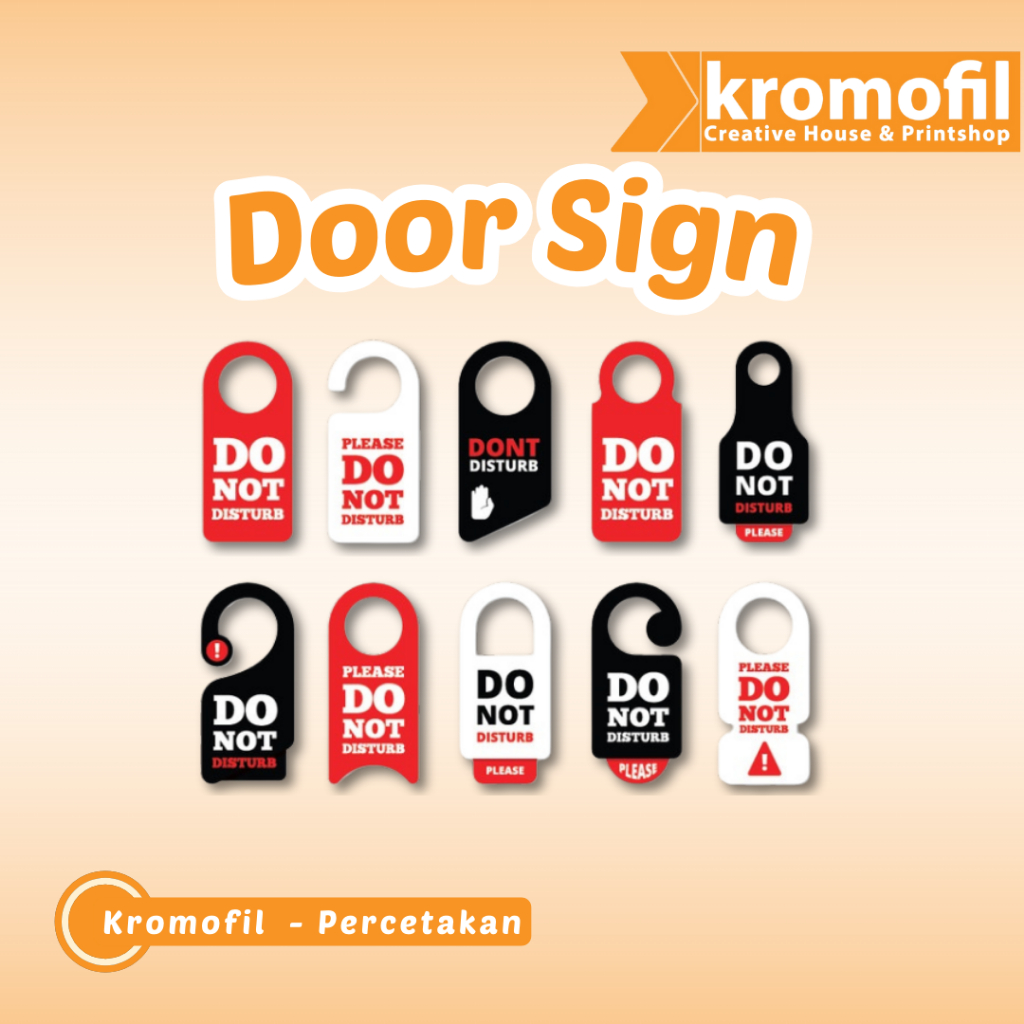 Jual Door Sign Hanger Akrilik Hotel | Sign Pintu Kamar Hotel | Signage ...