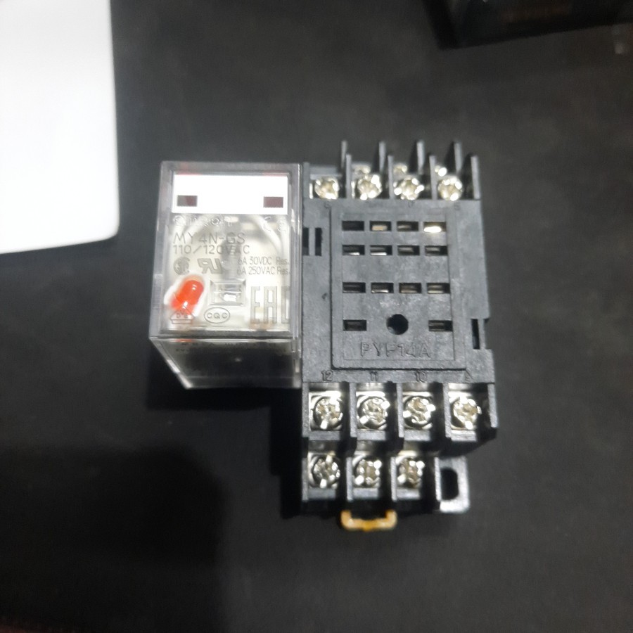 Jual RELAY OMRON MY4N-GS 110VAC +SOCKET | Shopee Indonesia