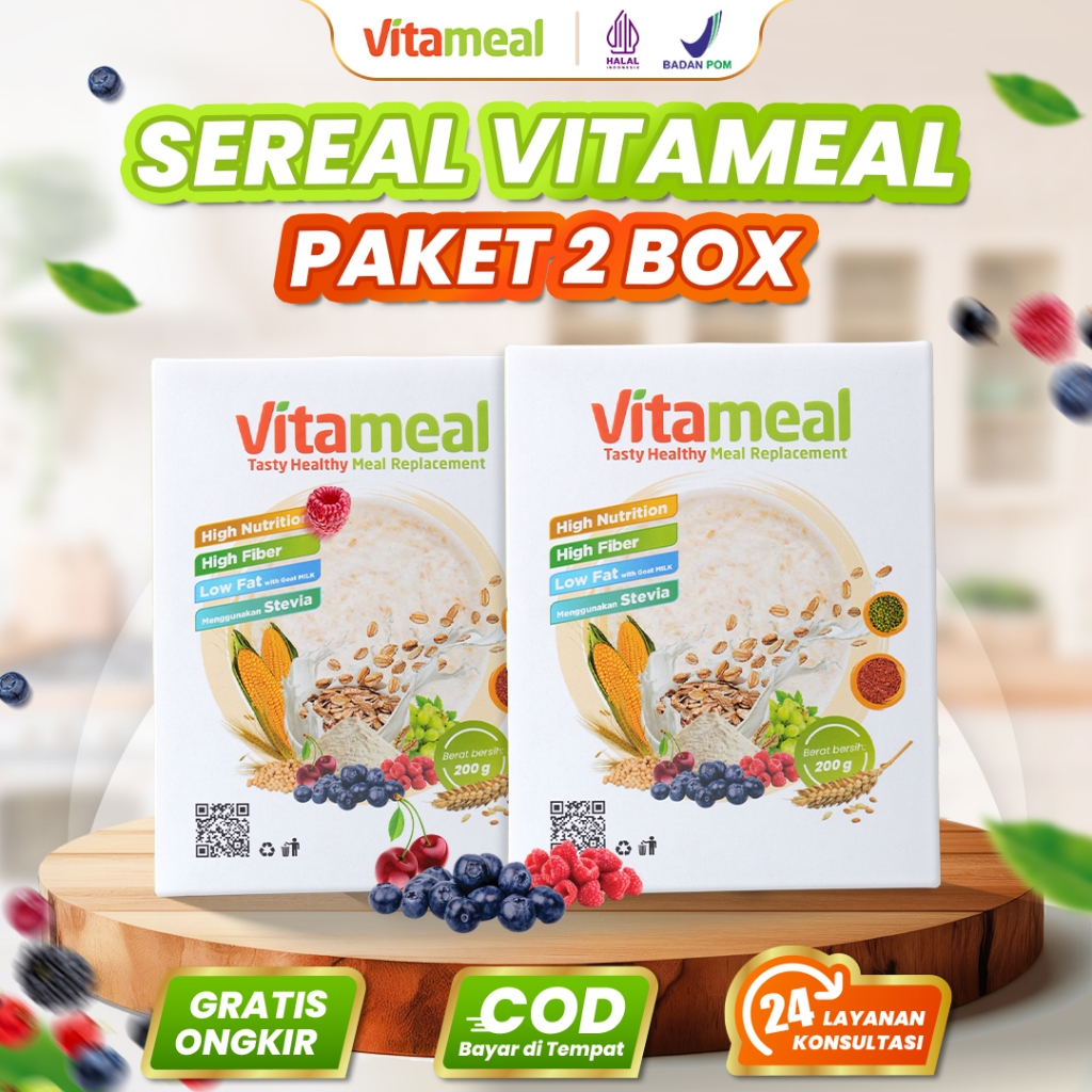 Jual VITAMEAL 2 Box Seral Sehat Pengganti Nasi Penuh Nutrisi Cegah ...