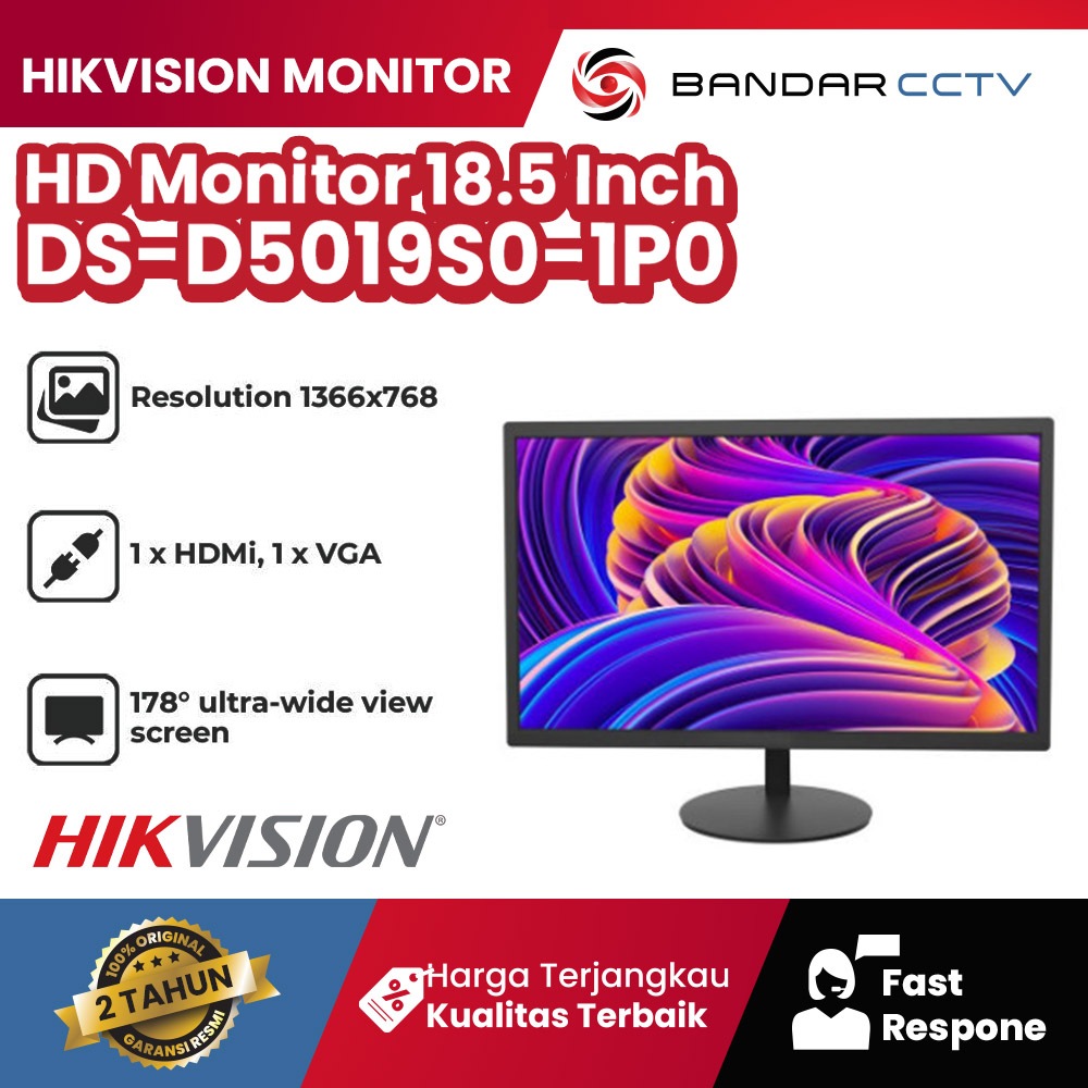 Jual Hikvision DS-D5019S0-1P0: Monitor 19 Inch | Shopee Indonesia