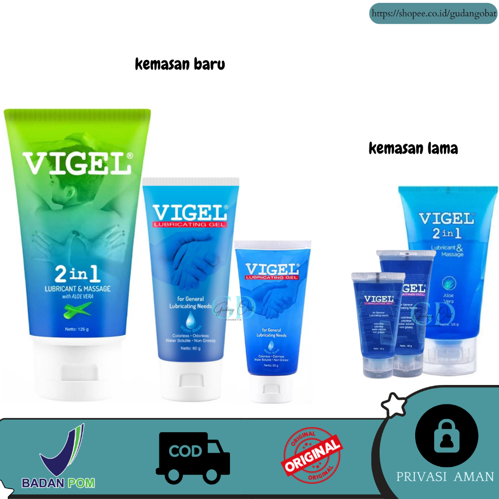 Jual Vigel Lubricant Gel 60 Gr, 30 Gr, Vigel 2 in 1 | Shopee Indonesia