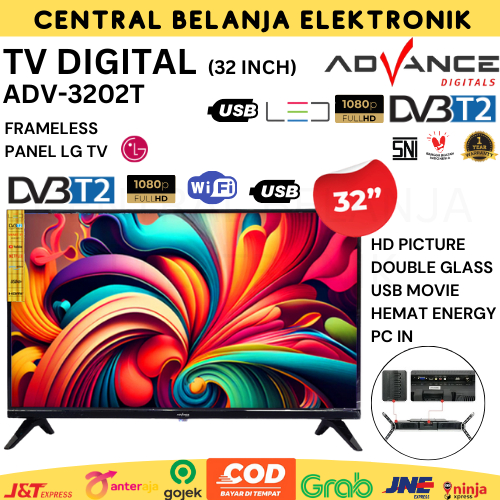 Jual TV LED DIGITAL 32 INCH TV DIGITAL FULL HD 32 INCH ADV 3202T ...