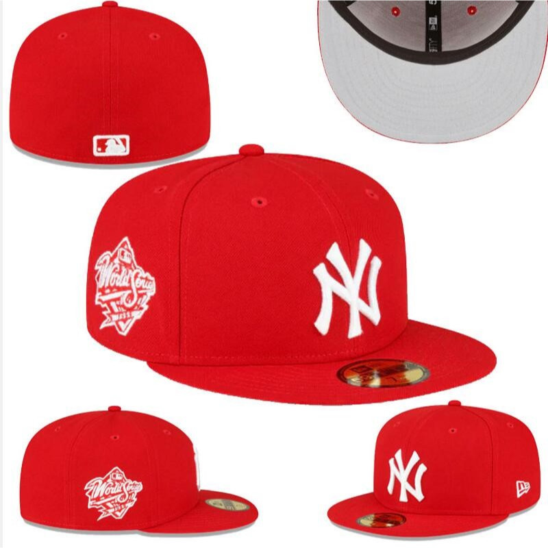 Jual Topi Fitted NY New York Red World Series Bordir Build Up Caps ...