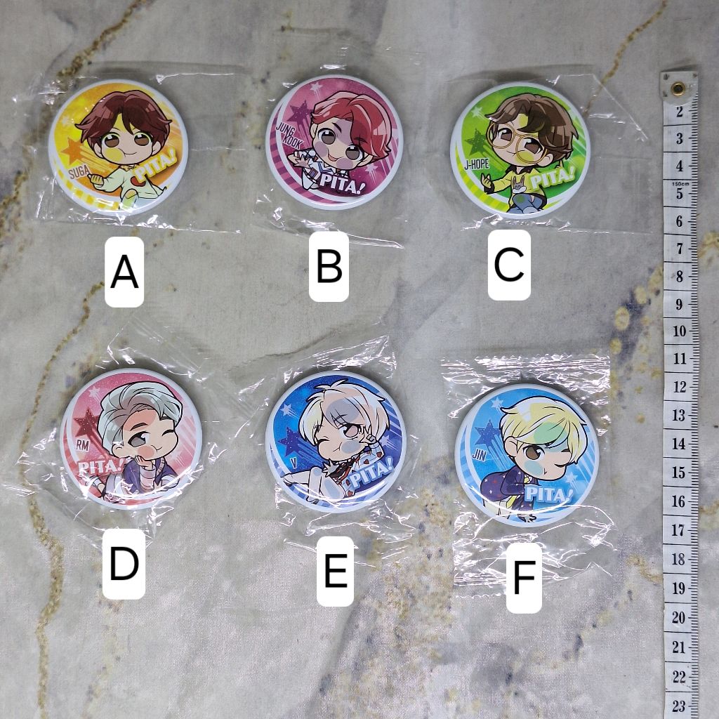 Jual Tinytan Suga Jungkook Jhope RM V Jin Idol Ver Pin Badge Bros BTS Tiny Tan Pita Jung Kook J ...