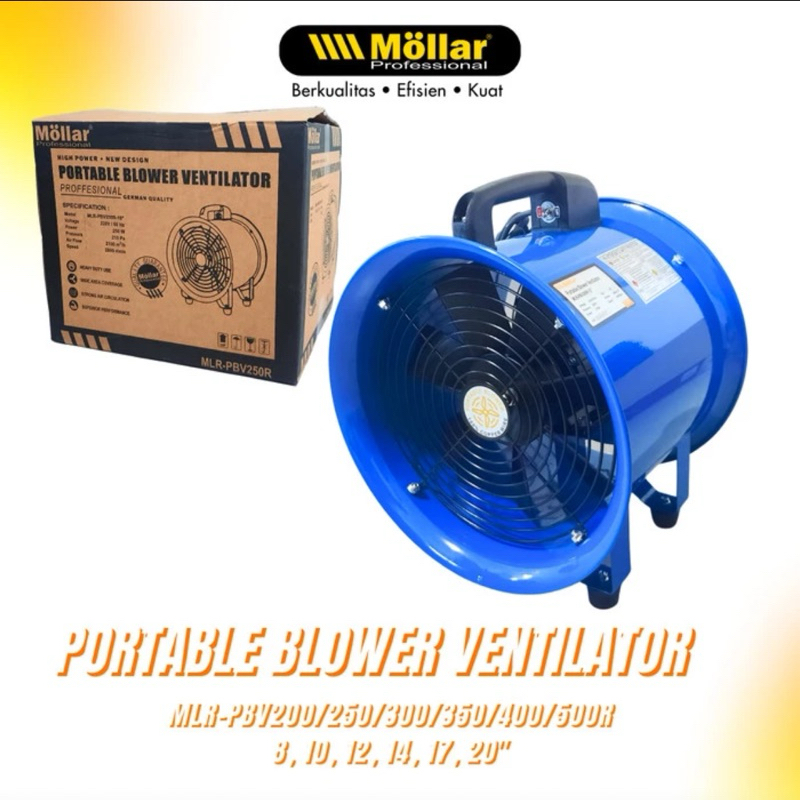 Jual Portable Blower Ventilator 10” MOLLAR exhaust fan 10 inch Motor ...