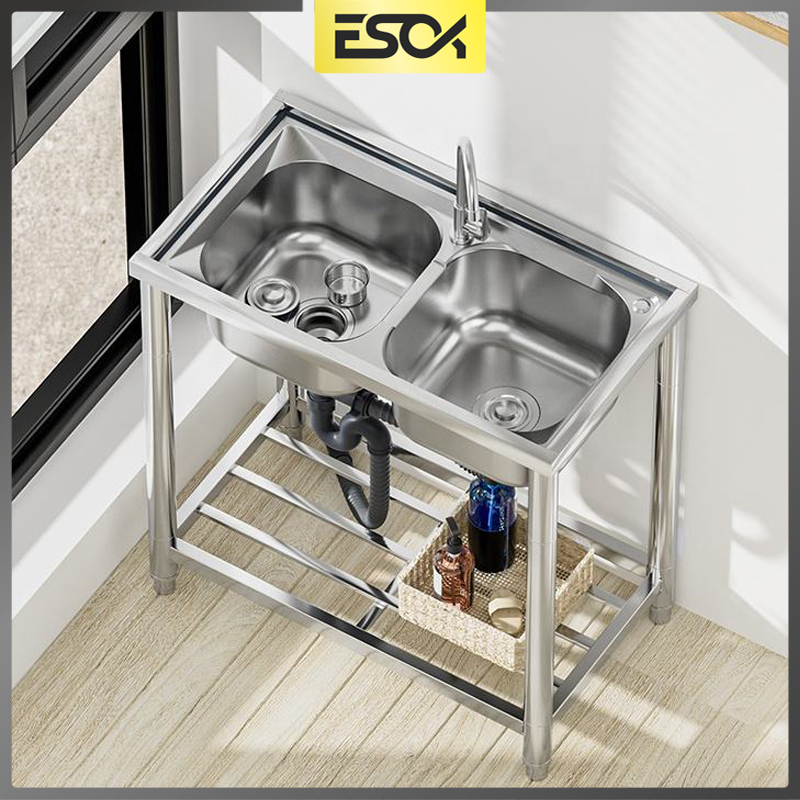 Jual ESOK Rangka Meja Sink Rangka Wastafel Stainless Steel Tahan Karat ...