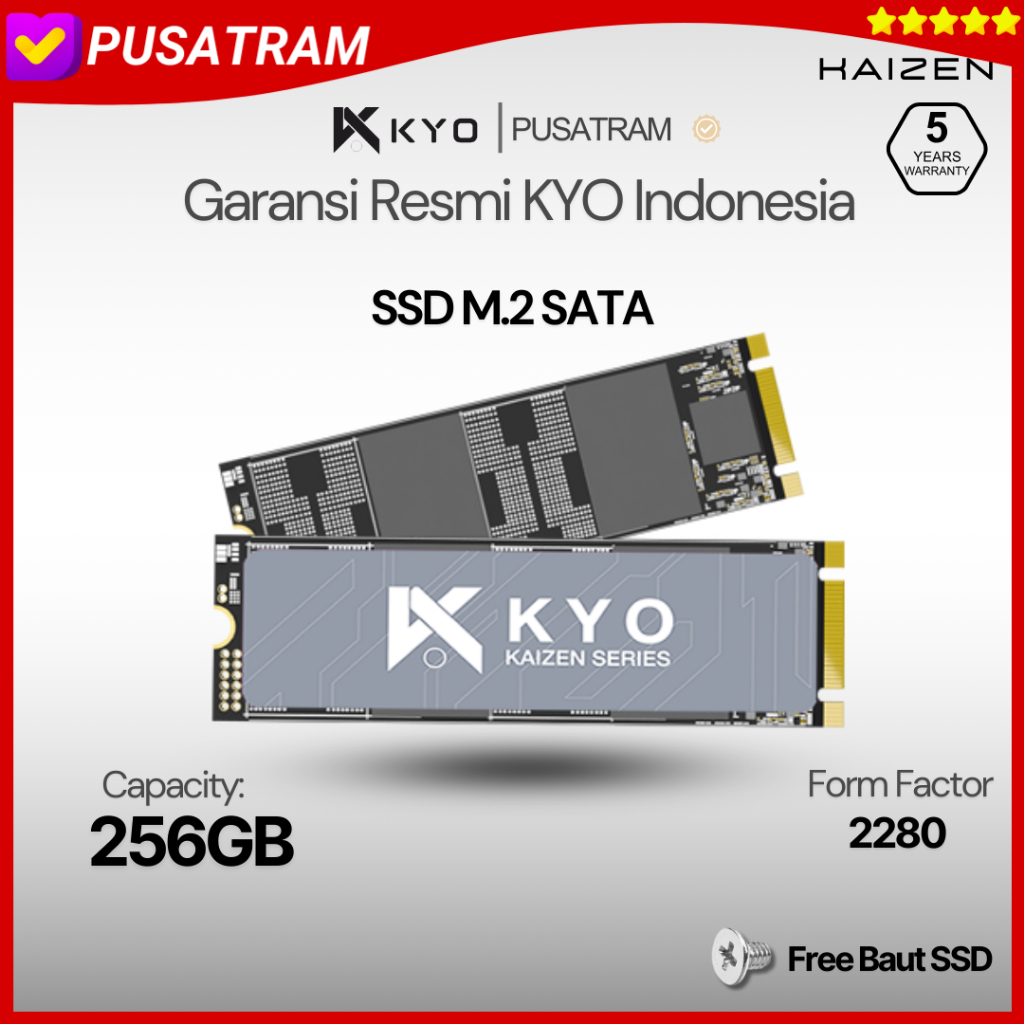 Jual SSD M2 SATA / M.2 SATA / M2SATA 256GB KAIZEN RESMI (GARANSI 5 ...