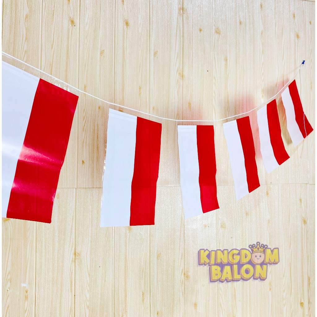 Jual Bendera Renteng Merah Putih Include Tali / Bendera Plastik / Umbul ...