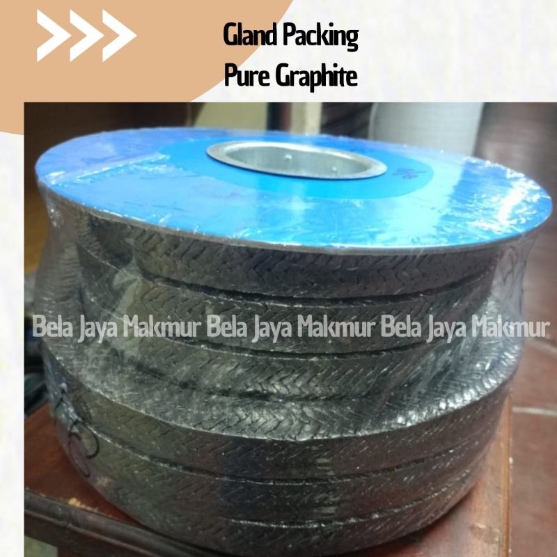 Jual Gland Packing Hitam Pure Graphite Tebal 20mm 3/4" inch x 1Roll ...