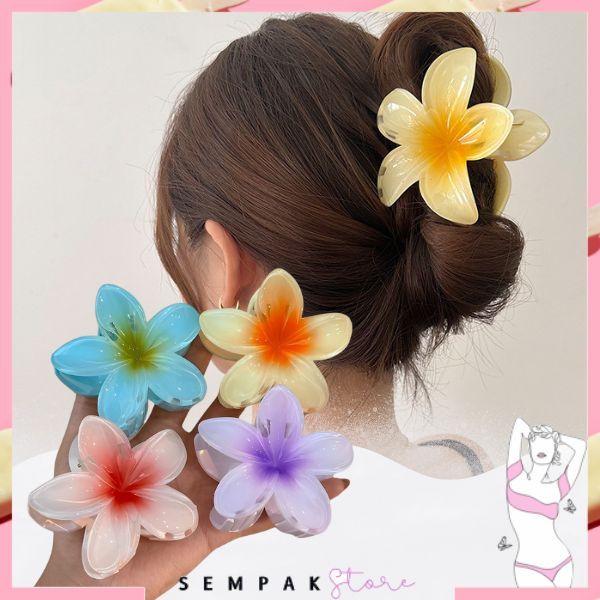 Jual SS Jepitan Rambut Cantik Model Bunga Kamboja Hair Clip Bunga Bali ...