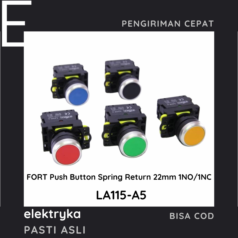 Jual FORT Push Button 22mm 1NO/1NC LA115-A5 | Shopee Indonesia