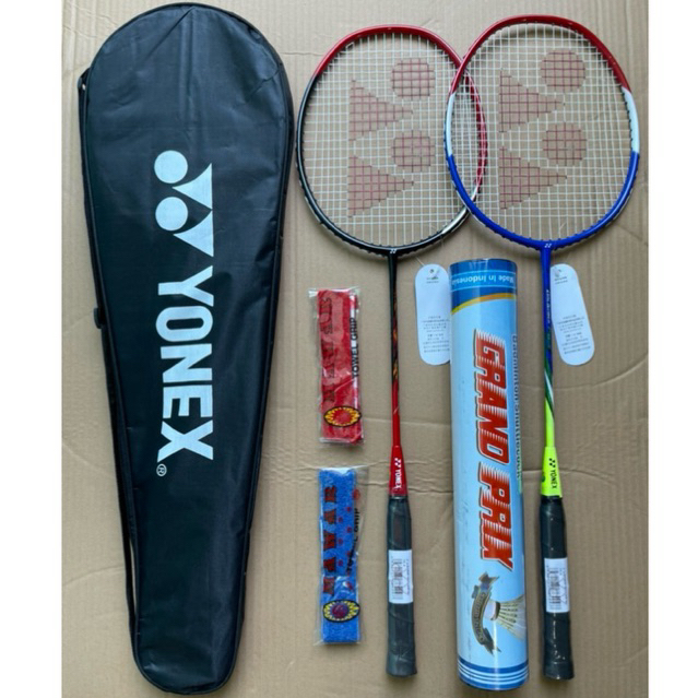 Jual Raket Badminton Langsungan Paket Lengkap Raket Bulutangkis + Grip ...