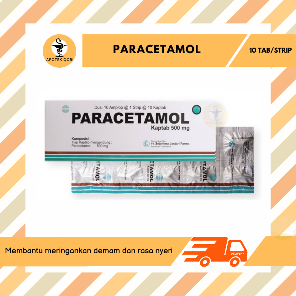 Jual PARACETAMOL 500 MG STRIP 10 TABLET/GENERIK/MERINGANKAN DEMAM ...