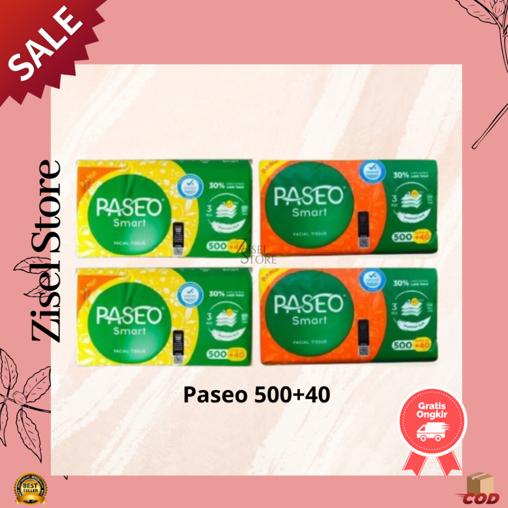 Jual PASEO PAKET 4 PCS Tissue Smart 540 Ply (500+40) 3 Ply facial Tisu ...
