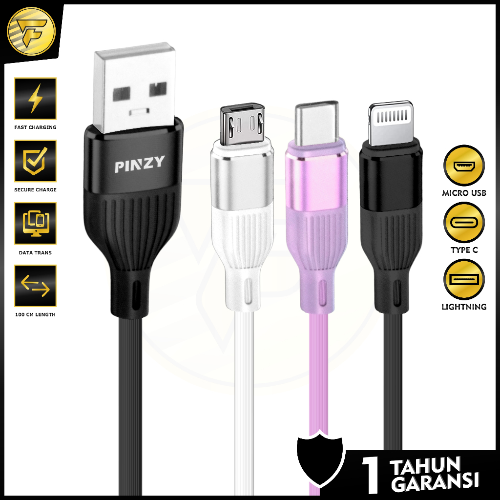 Jual PINZY P-25 Kabel Data Fast Charging iphone Lightning android Type ...
