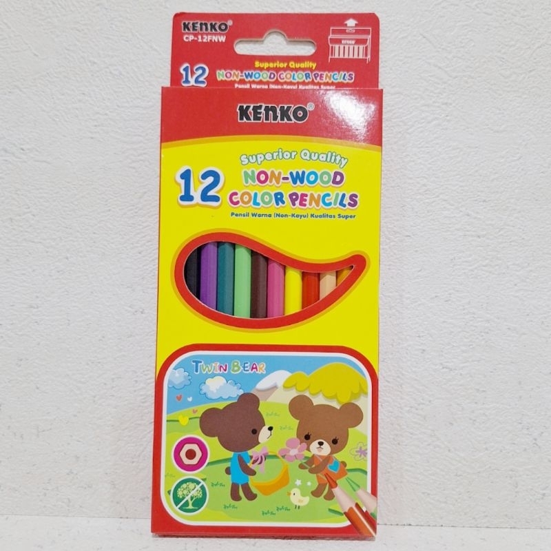 Jual PENSIL 12 WARNA PANJANG KENKO CP-12FNW | Shopee Indonesia