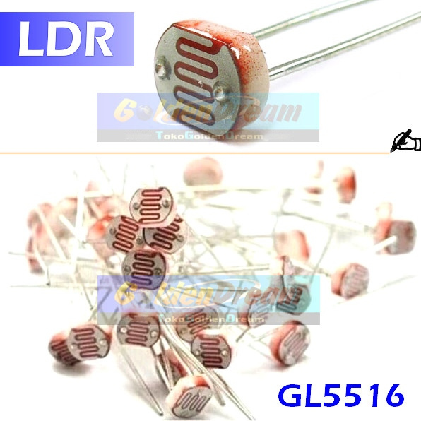 Jual LDR GL5516 Light Dependent Resistor Peka Cahaya Sensor Resistansi ...