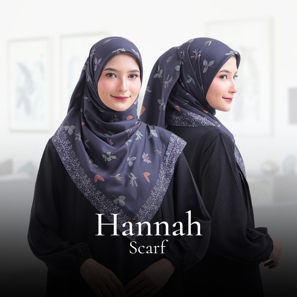 Jual Delara Outfit - Scarf Motif Hannah Hijab Segi Empat Bahan Voal ...