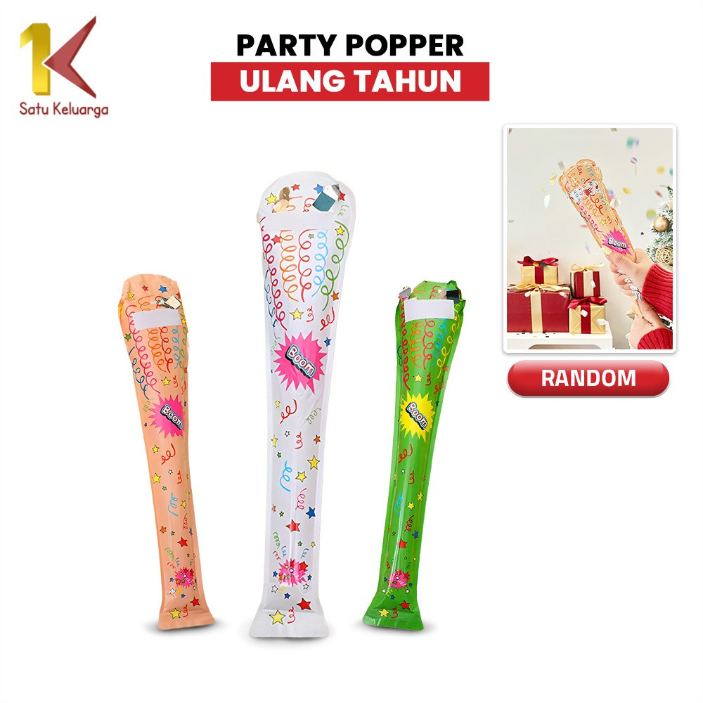Jual Satu Keluarga Party Popper Kertas Warna Warni Otomatis Isi Angin ...