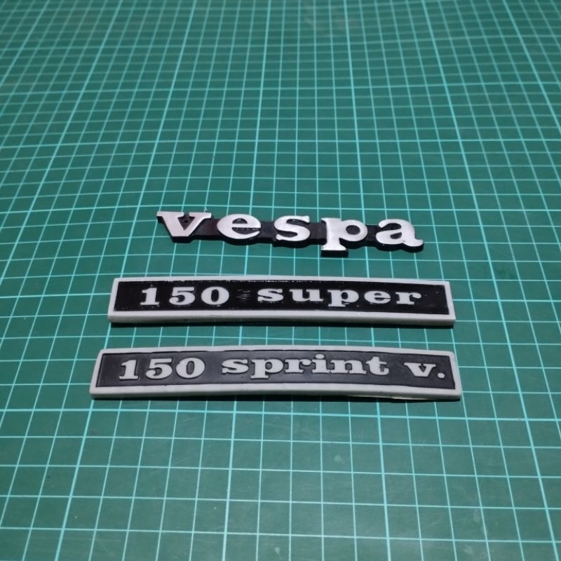 Jual Emblem emblim set vespa super depan belakang bagus | Shopee Indonesia