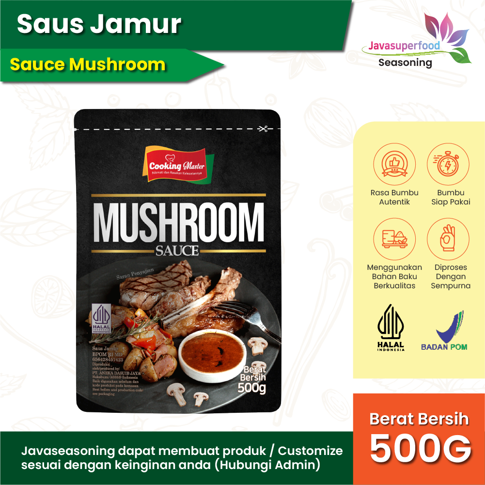 Jual [Halal] Saus Jamur / Mushroom Sauce Saus Jamur Mushroom Sauce 500g ...