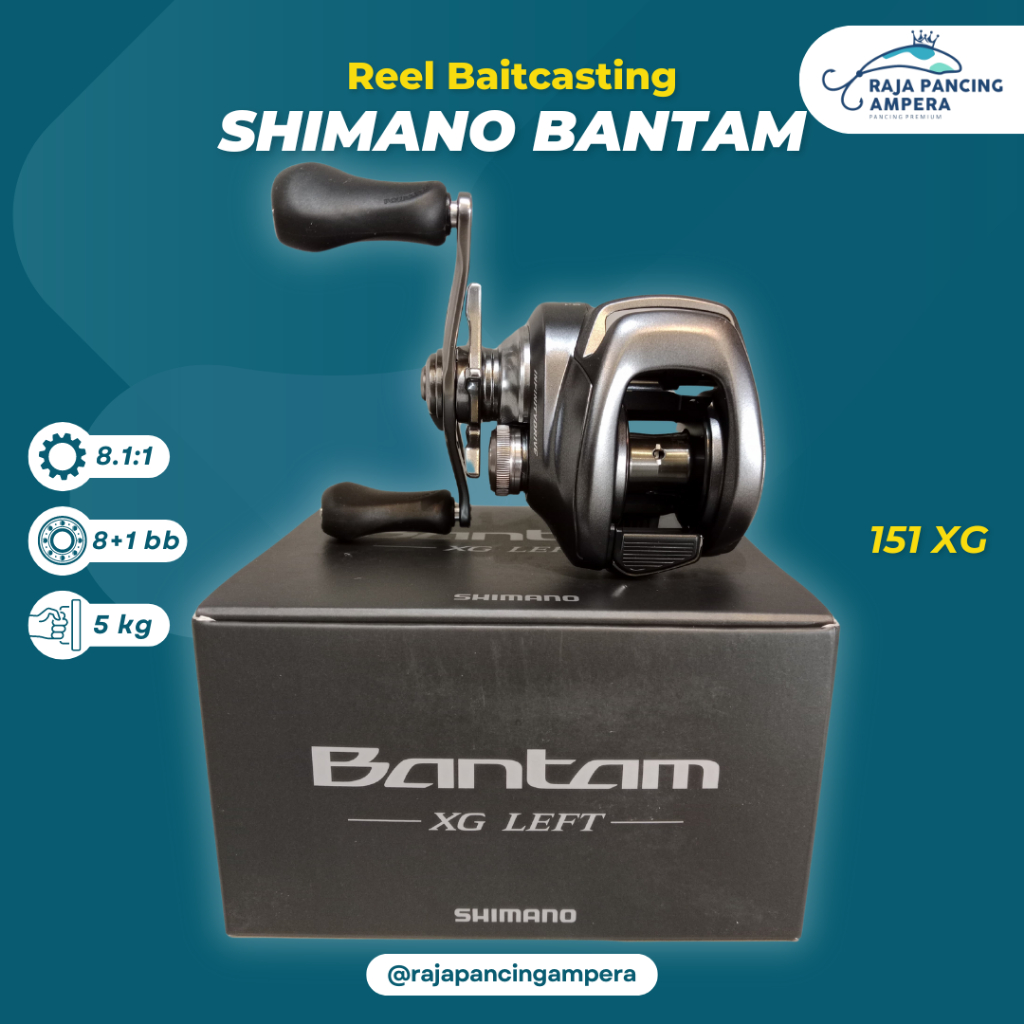 Jual Reel Baitcasting Shimano Bantam 151 XG 8.1:1 Garansi Resmi Salt Water Japan Kerekan Pancing ...