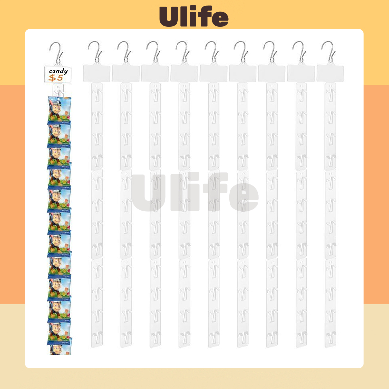 Jual 10Pcs Clip Strip Display Makanan / Klip Display Snack / Strip Klip ...