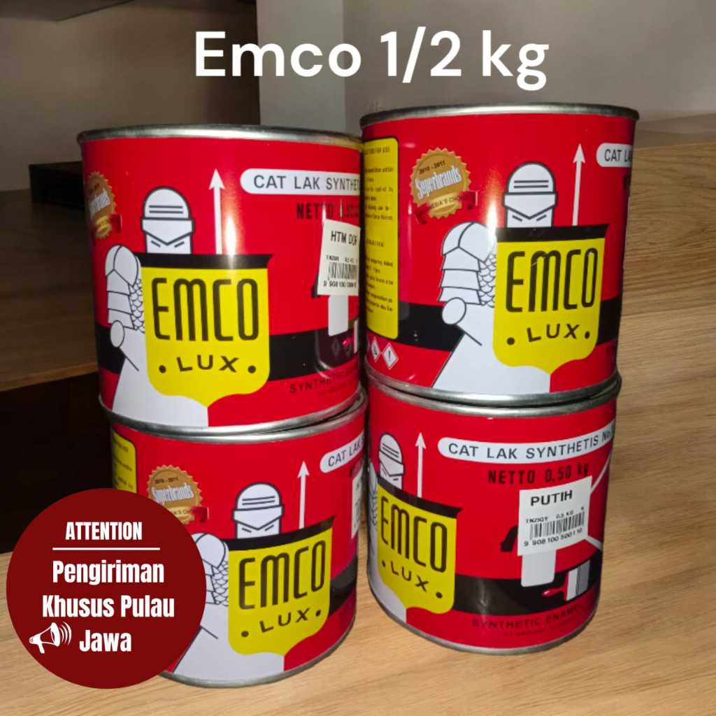 Jual Cat kayu besi emco 1/2 kg, Cat Lak Synthetic, Cat minyak emco 500 ...