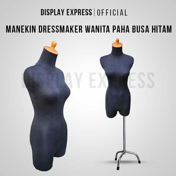 Jual Manekin / Patung Display Wanita Dressmaker Paha Busa Warna Hitam ...