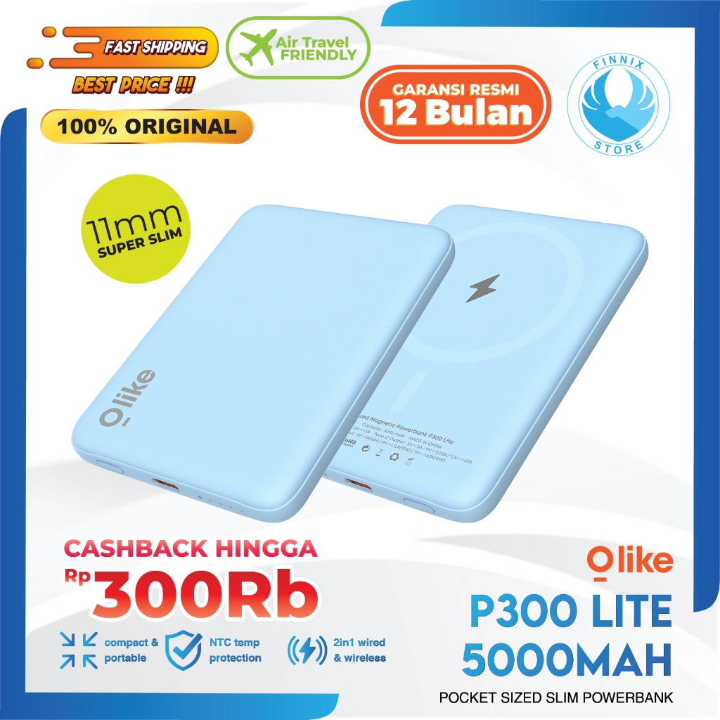 Jual Olike P300 Lite Powerbank Power bank 5000mAh | Slim & MagSafe ...