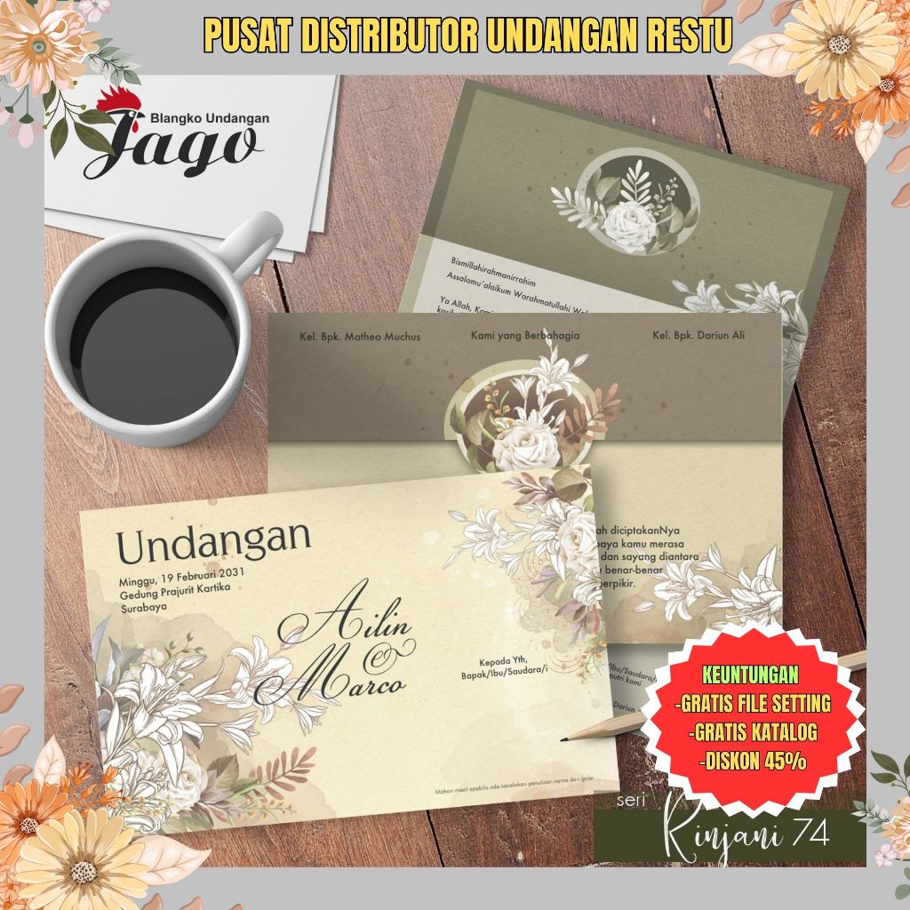 Jual Blangko Undangan Jago 74 | Blangko Undangan Murah | Blangko ...