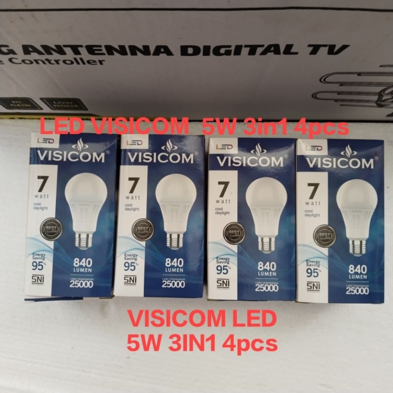 Jual LAMPU VISICOM LED 7Watt 3IN1 ISI4 CAHAYA PUTIH BERGARANSI 3IN1 ISI ...