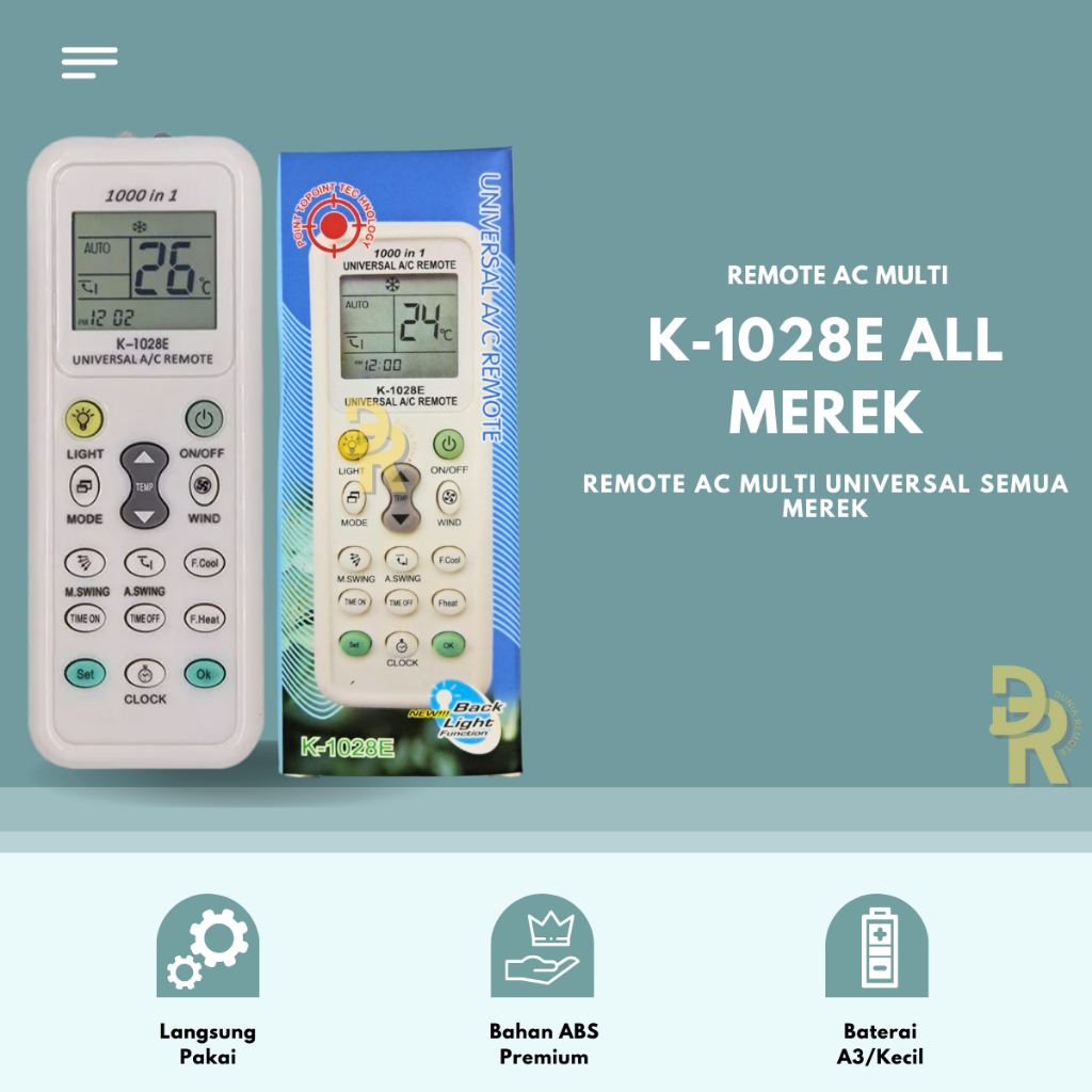 Jual Remot Remote AC Multi UNIVERSAL K-1028E bisa untuk Berbagai macam ...